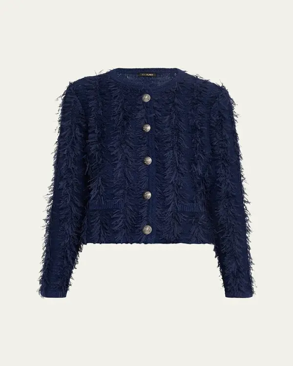 Kobi Halperin Lyra Fringed Button-down Sweater