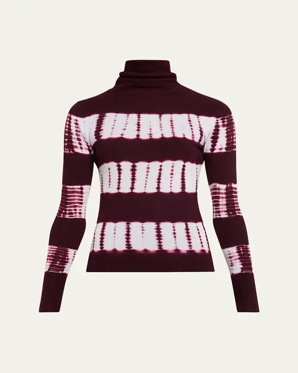 Cara Cara Reese Turtleneck Tie-dyed Top