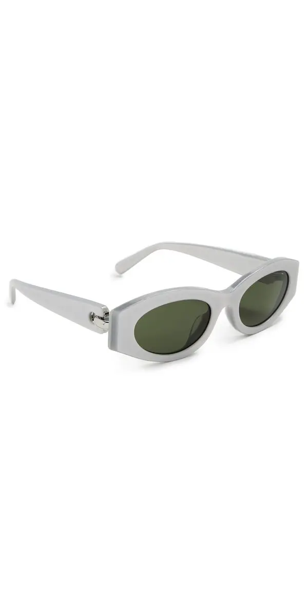 Tory Burch Oval Sunglasses - Metallic Silver
