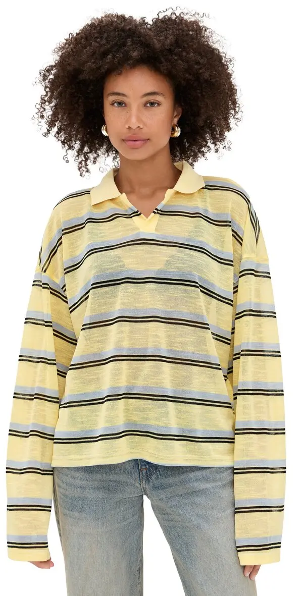Lioness Rebels Jersey Top - Honey Stripe