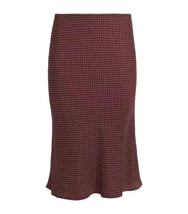 DÔEN Silk-blend Satin Elowette Midi Skirt