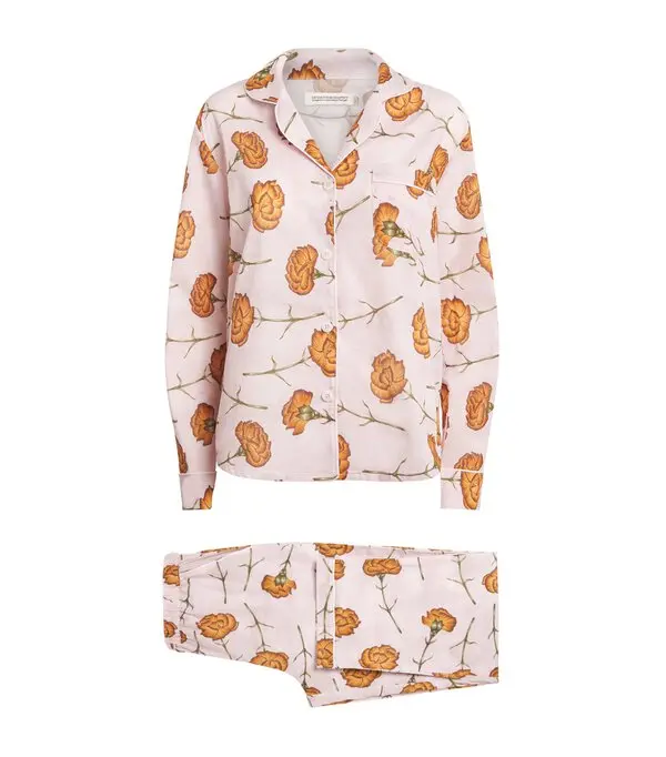 Desmond & Dempsey Cotton Carnations Pyjama Set