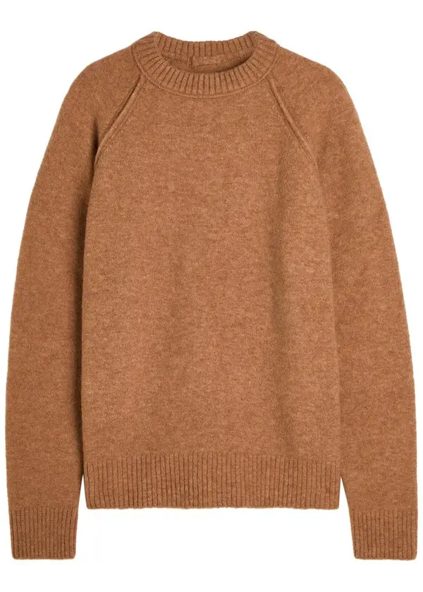 TEN C Maglieria Girocollo Brushed Wool-blend Jumper