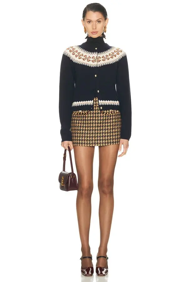 FRAME Cashmere Fair Isle Cardigan