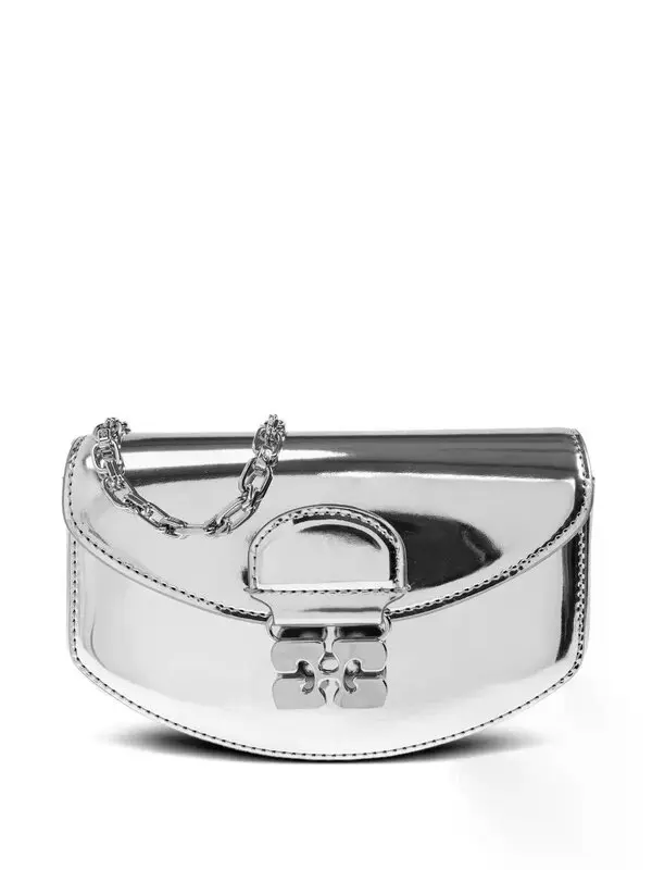 GANNI Metallic-effect Clasp Chain Mini Bag