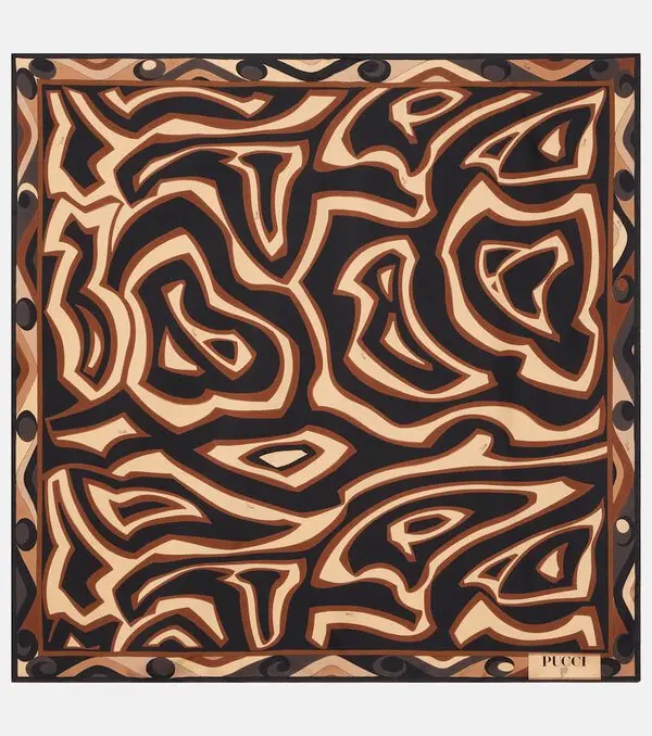 Emilio Pucci Labirinto Silk Twill Scarf