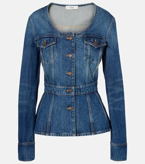 Chloé Peplum Denim Jacket
