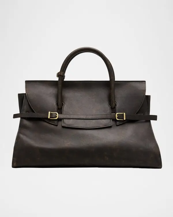 Simkhai River Belted Leather Tote Bag