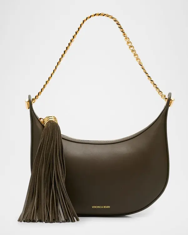 Veronica Beard Fortune Tassel Leather Shoulder Bag