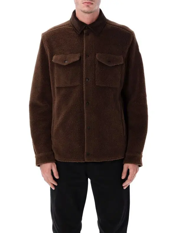 Moncler Fleece Overshirt - Brown