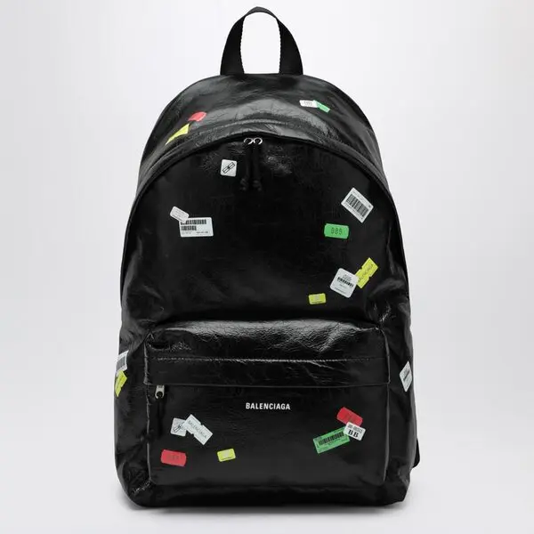 Balenciaga Explorer Backpack In With Printed Stickers