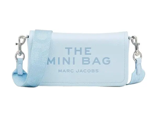 Marc Jacobs The Leather Mini Crossbody Bag - Cloud Blue