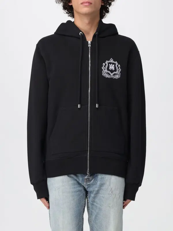 Amiri Logo Detailed Zip-up Hoodie