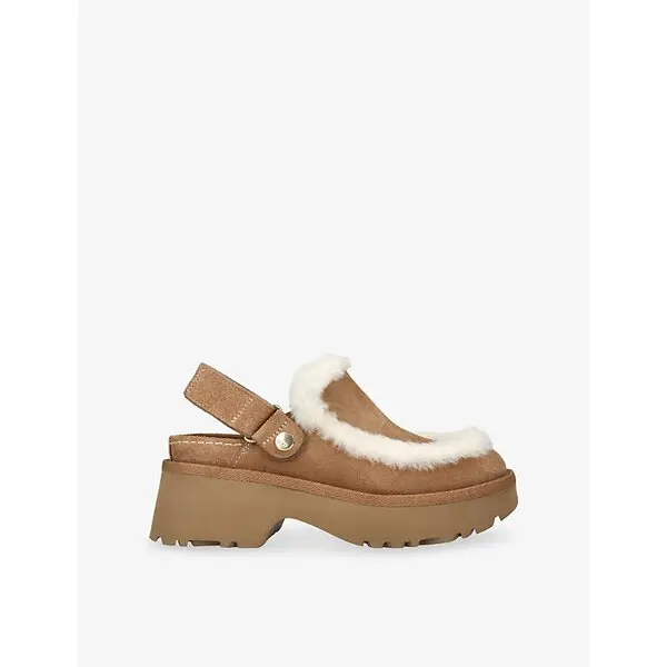 UGG Esmee Suede Block-heel Slingback Clogs