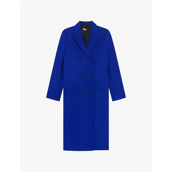 The Kooples Peak-lapel Double-breasted Wool-blend Coat