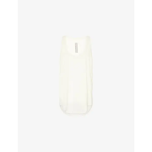 Rick Owens Pony Scoop-neck Wool-silk Blend Tank Top