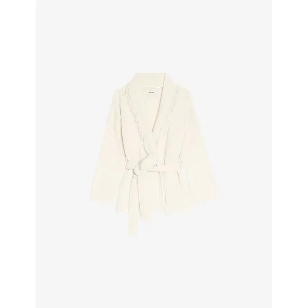 Zadig&Voltaire Alpa Belted-waist Wool And Cashmere-blend Coat