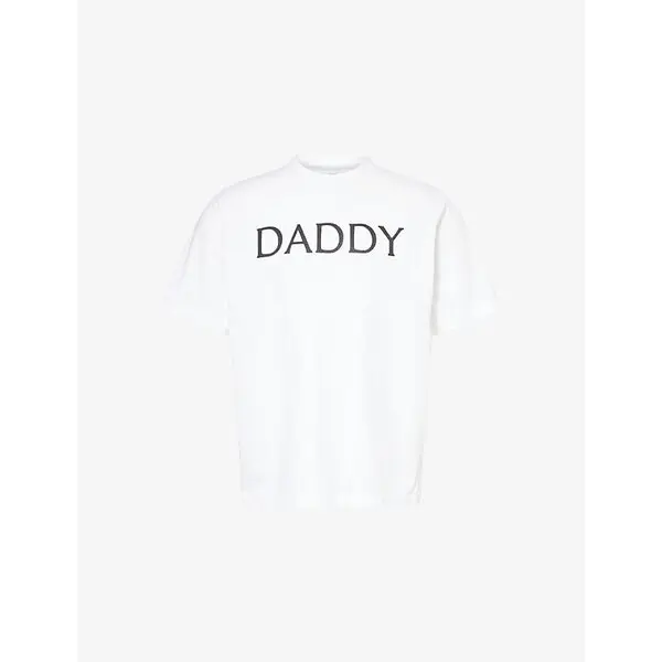 THAMES Daddy Text-print Cotton-jersey T-shirt