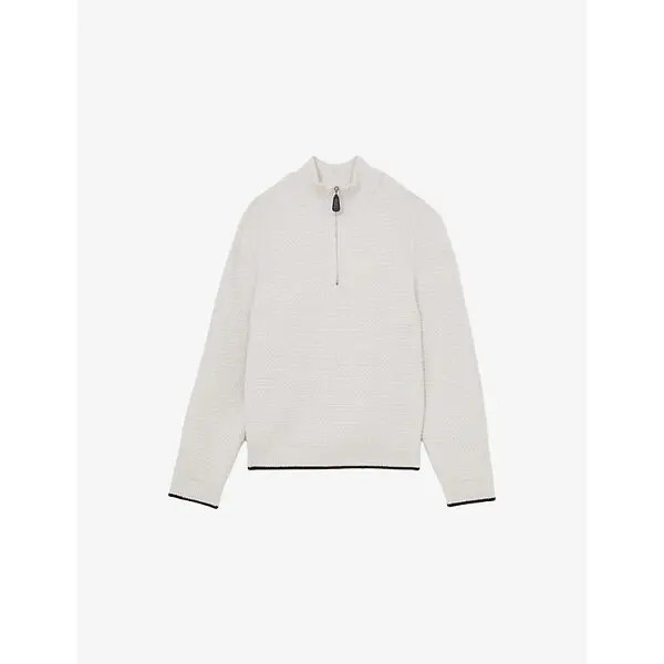 REISS Stockdale Half-zip Wool-blend Jumper