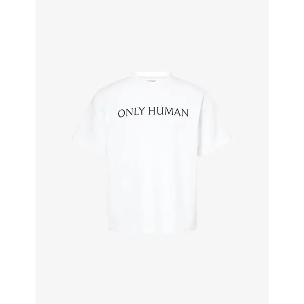 THAMES Only Human Text-print Cotton-jersey T-shirt