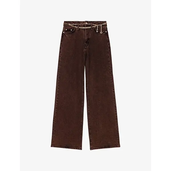 Maje Flared Mid-rise Stretch-denim Jeans