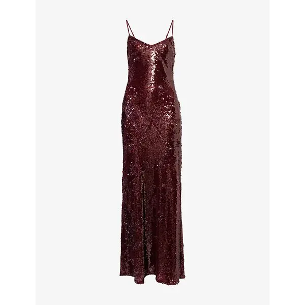 REFORMATION X Nara Smith Drizzle Sequin Woven Midi Dress