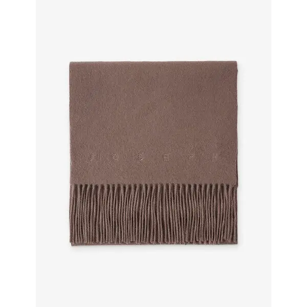 JOSEPH Cecile Brand-embroidered Wool Scarf