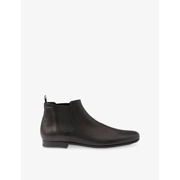 Prada Round-toe Leather Chelsea Boots