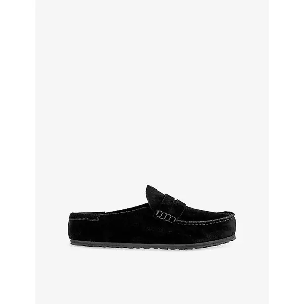 BIRKENSTOCK Naples Wrapped Suede Clogs - Black
