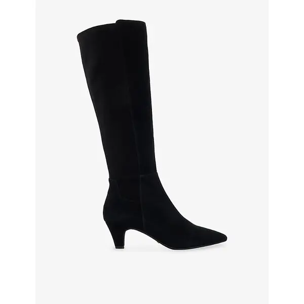 DUNE Sera Suede Heeled Knee-high Boots