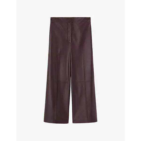 JOSEPH Thurlow Wide-leg Leather Trousers