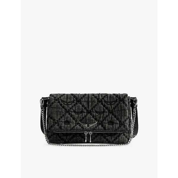 Zadig&Voltaire Rocky Ii Quilted Denim Shoulder Bag