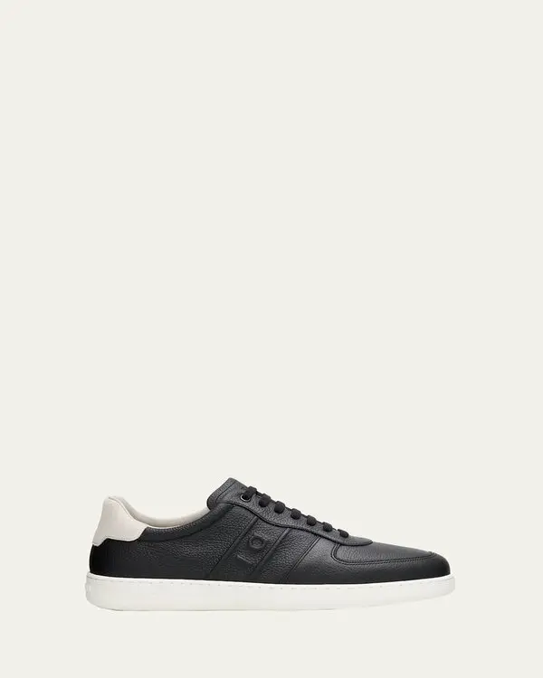 FERRAGAMO Adam Leather Low-top Sneakers