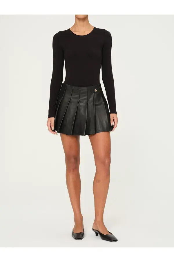 DL1961 Pleated A-line Mini Skirt