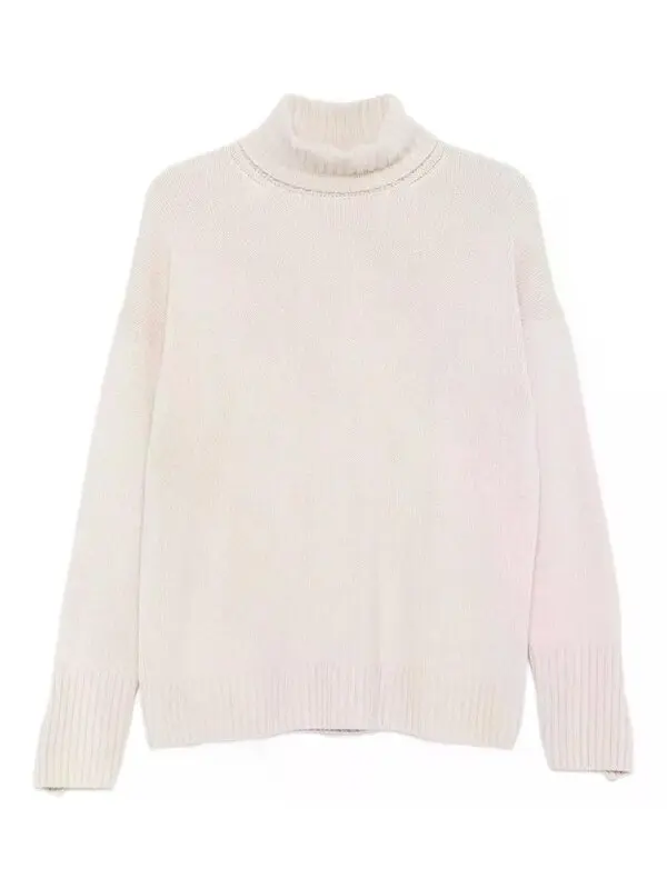 Iris Von Arnim Roll-neck Ribbed Sweater