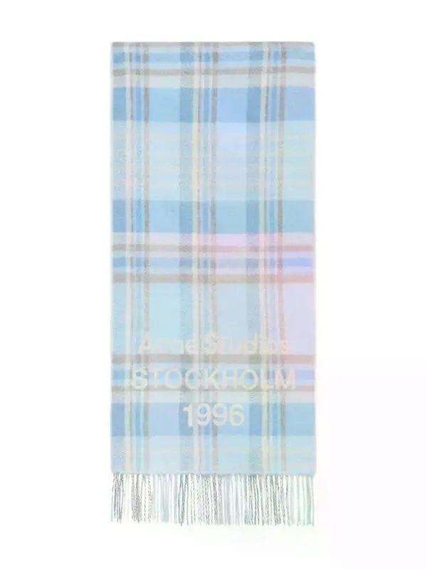 Acne Studios Plaid Fringed Scarf