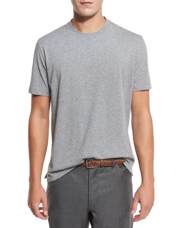 Brunello Cucinelli Marled Crewneck T-shirt - Medium Grey