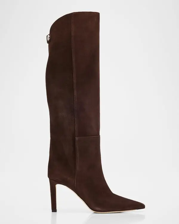 JIMMY CHOO Alizze 85 Suede Knee-high Boots