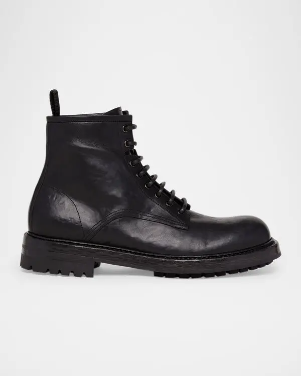 Dolce & Gabbana Elba Vachetta Leather Combat Boots