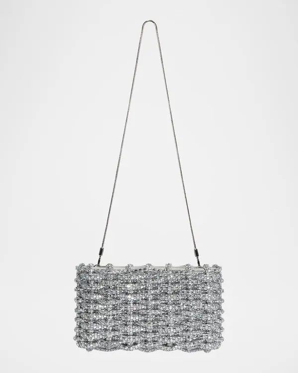 Simkhai Morgan Woven Rhinestone Clutch