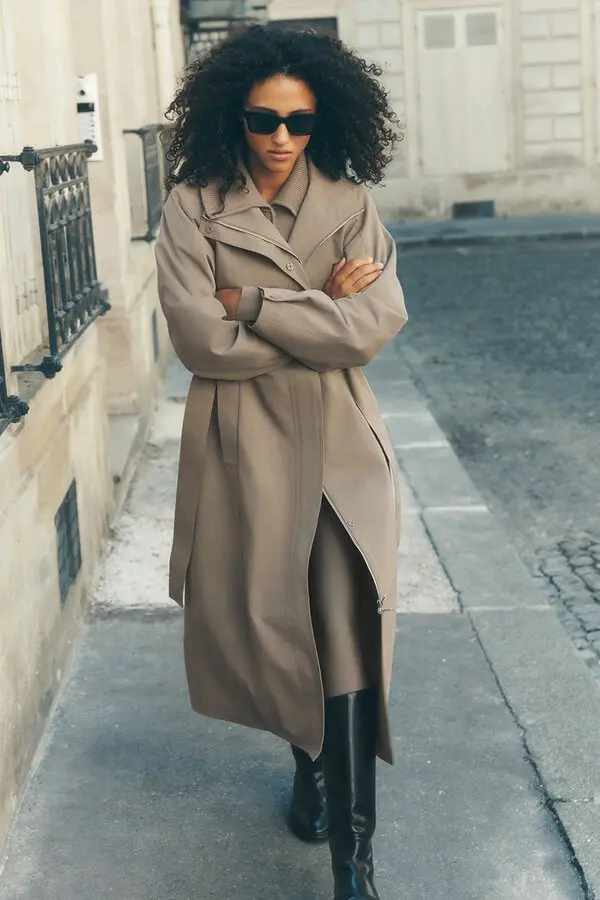 Alo Yoga Journey Trench Coat - Light Cocoa