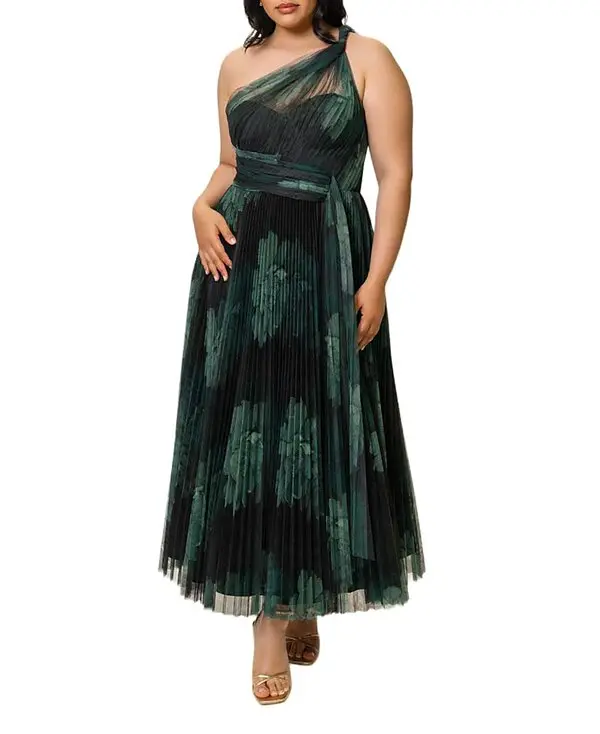 HUTCH Philippa One Shoulder Tulle Gown