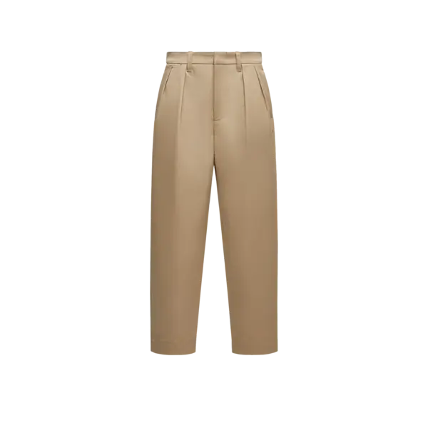 Moncler Cotton Gabardine Straight Leg Pants