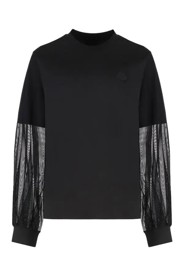 Moncler Long Sleeve Top In Tulle