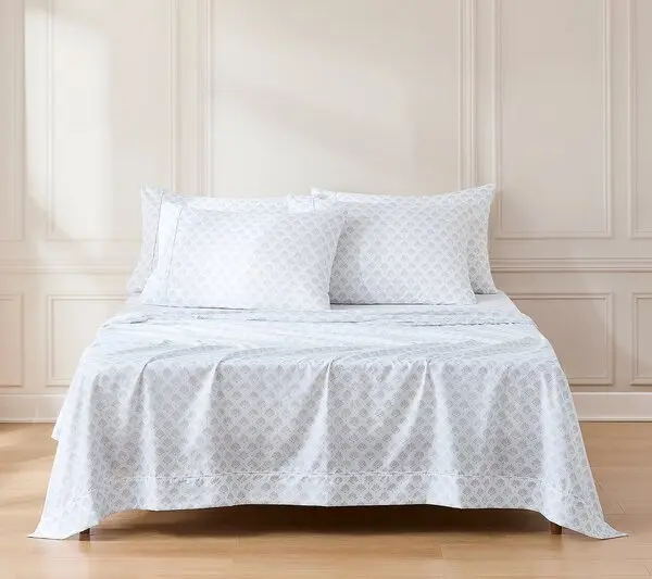 LUSH DECOR Scallop Fan Sheet Set Gray 6pc Set F Ull