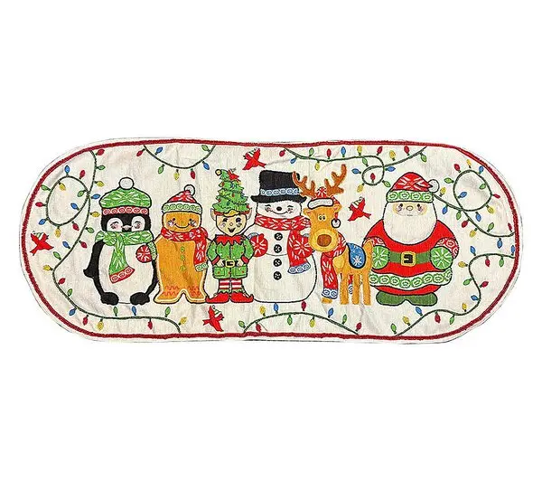 TEMP-TATIONS Holiday 13'x35' Table Runner With Beaded Embellis