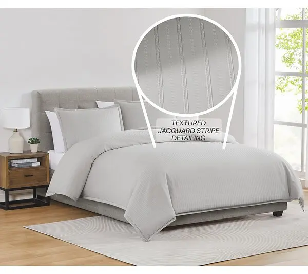 ROYAL VELVET Olivia Stripe King Duvet Set