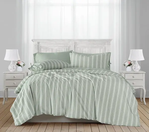 THE FARMHOUSE BY RACHEL ASHWELL Ticking Stripe Comforter Set