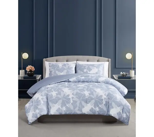Vince Camuto Organic Floral 3 Piece Full/queen Comforter Set