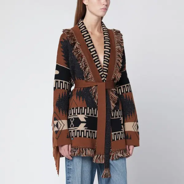 Alanui Dreamscape Jacquard Cardigan - Black